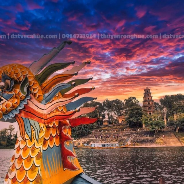 Bến Toà Khâm - Chùa Thiên Mụ - Thuyền rồng Huế trên sông Hương